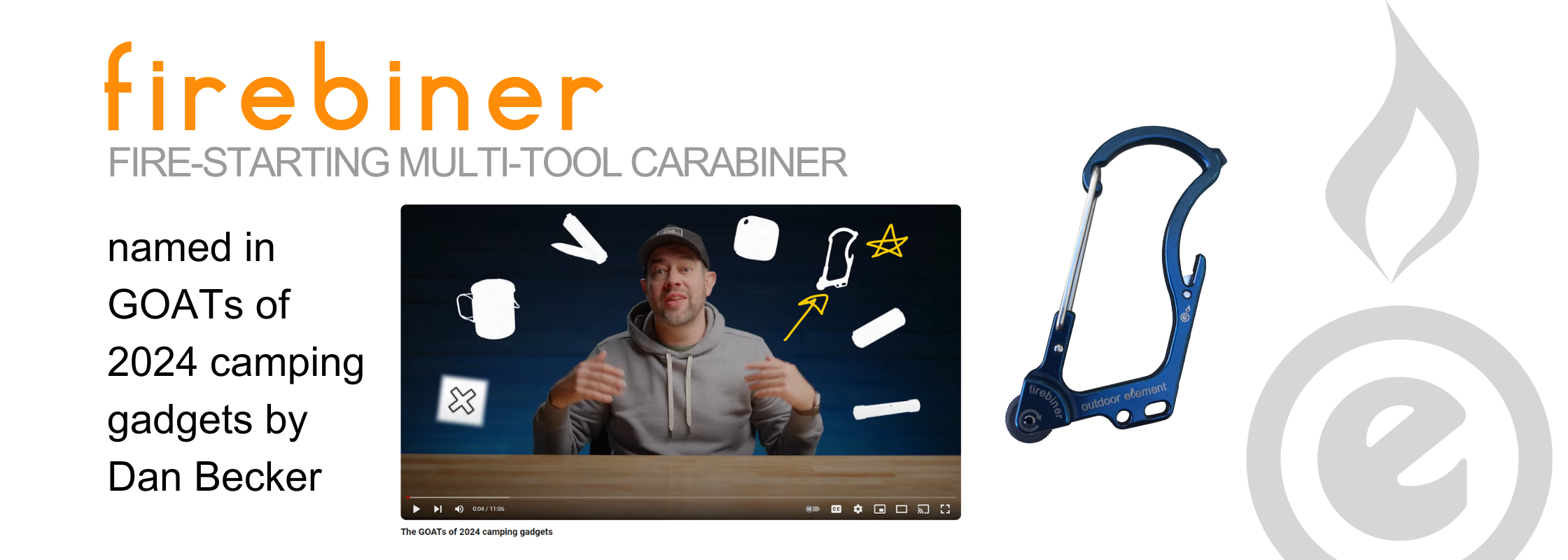 Outdoor Element's Firebiner in GOATs 2024 Camping Gadgets by Dan Becke