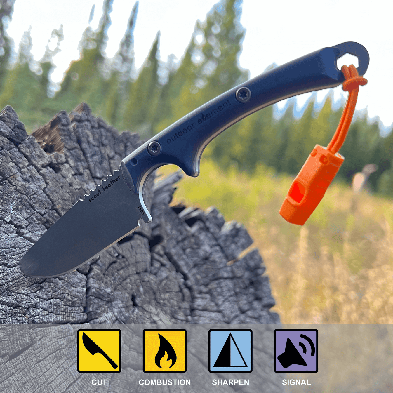 Scout Feather Adventure Survival Knife – Outdoor Element